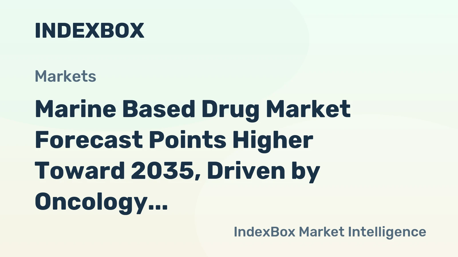 Marine Based Drug Market Forecast Points Higher Toward 2035, Driven by Oncology Pipeline Expansion