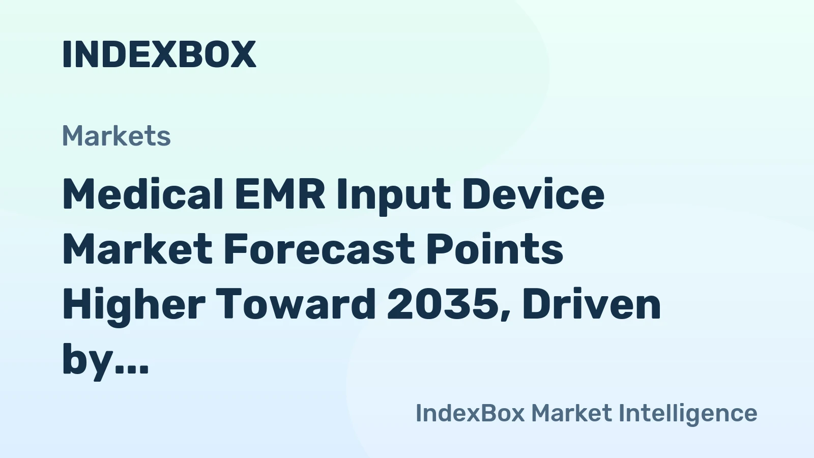 Medical EMR Input Device Market Forecast Points Higher Toward 2035, Driven by Digital Health Integration