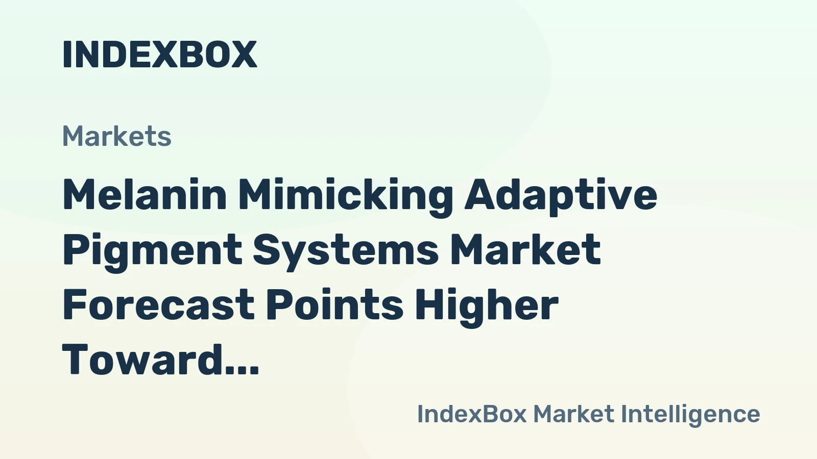 Melanin Mimicking Adaptive Pigment Systems Market Forecast Points Higher Toward 2035