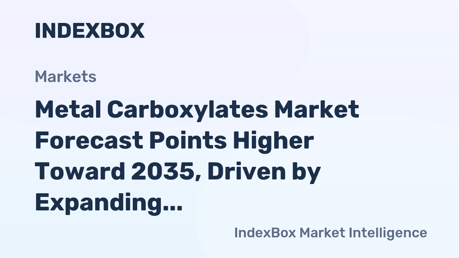 Metal Carboxylates Market Forecast Points Higher Toward 2035, Driven by Expanding PVC and Coatings Demand