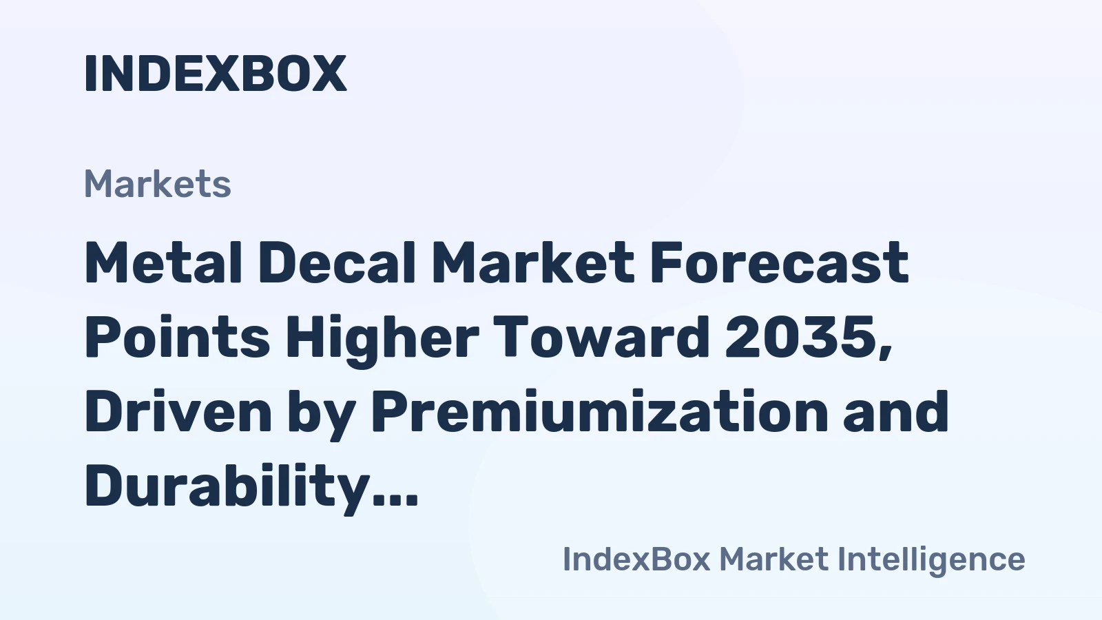 Metal Decal Market Forecast Points Higher Toward 2035, Driven by Premiumization and Durability Demands