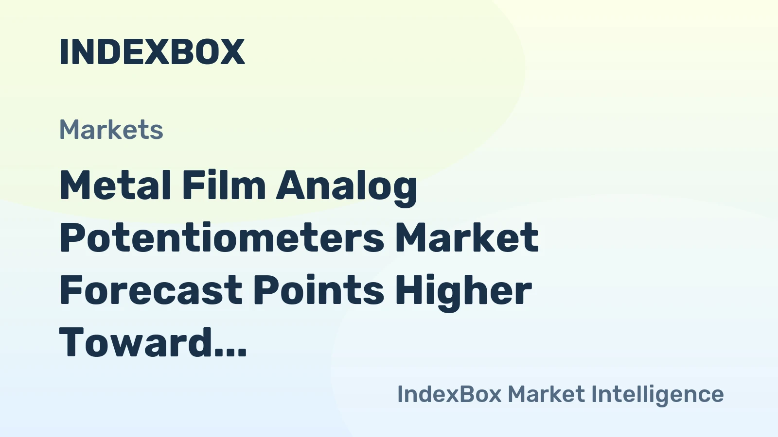 Metal Film Analog Potentiometers Market Forecast Points Higher Toward 2035 on Industrial Automation Demand
