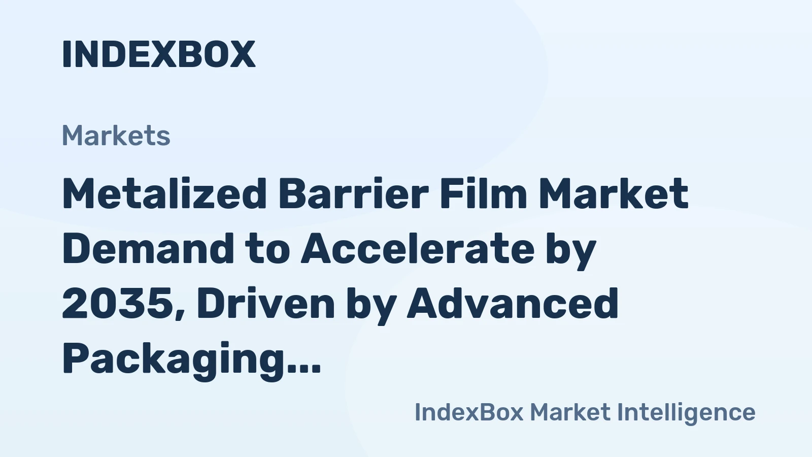 Metalized Barrier Film Market Demand to Accelerate by 2035, Driven by Advanced Packaging Needs