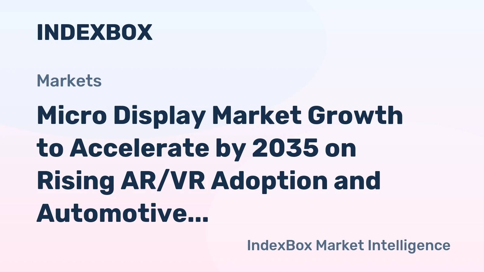 Micro Display Market Growth to Accelerate by 2035 on Rising AR/VR Adoption and Automotive HUD Integration