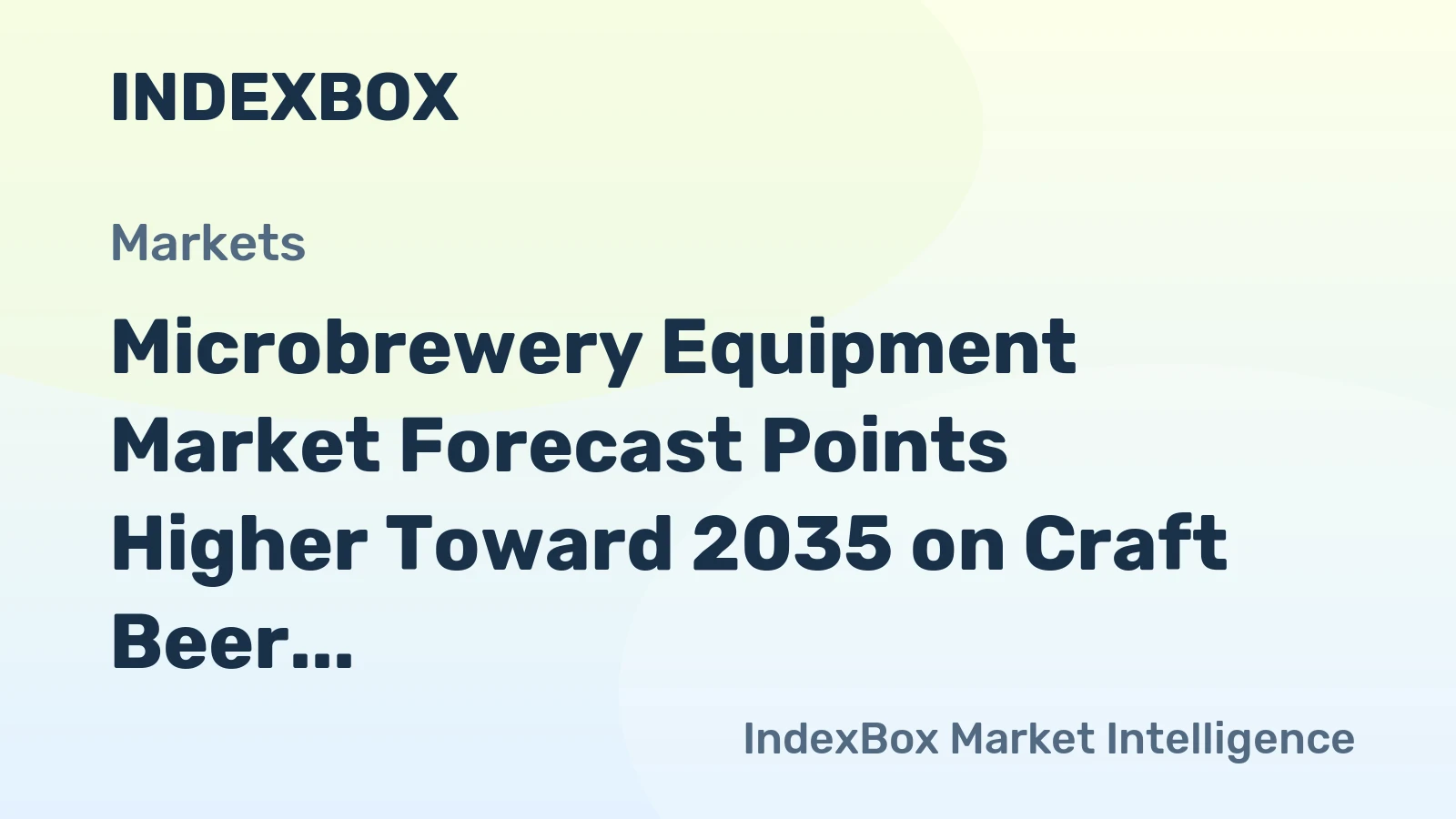 Microbrewery Equipment Market Forecast Points Higher Toward 2035 on Craft Beer Demand