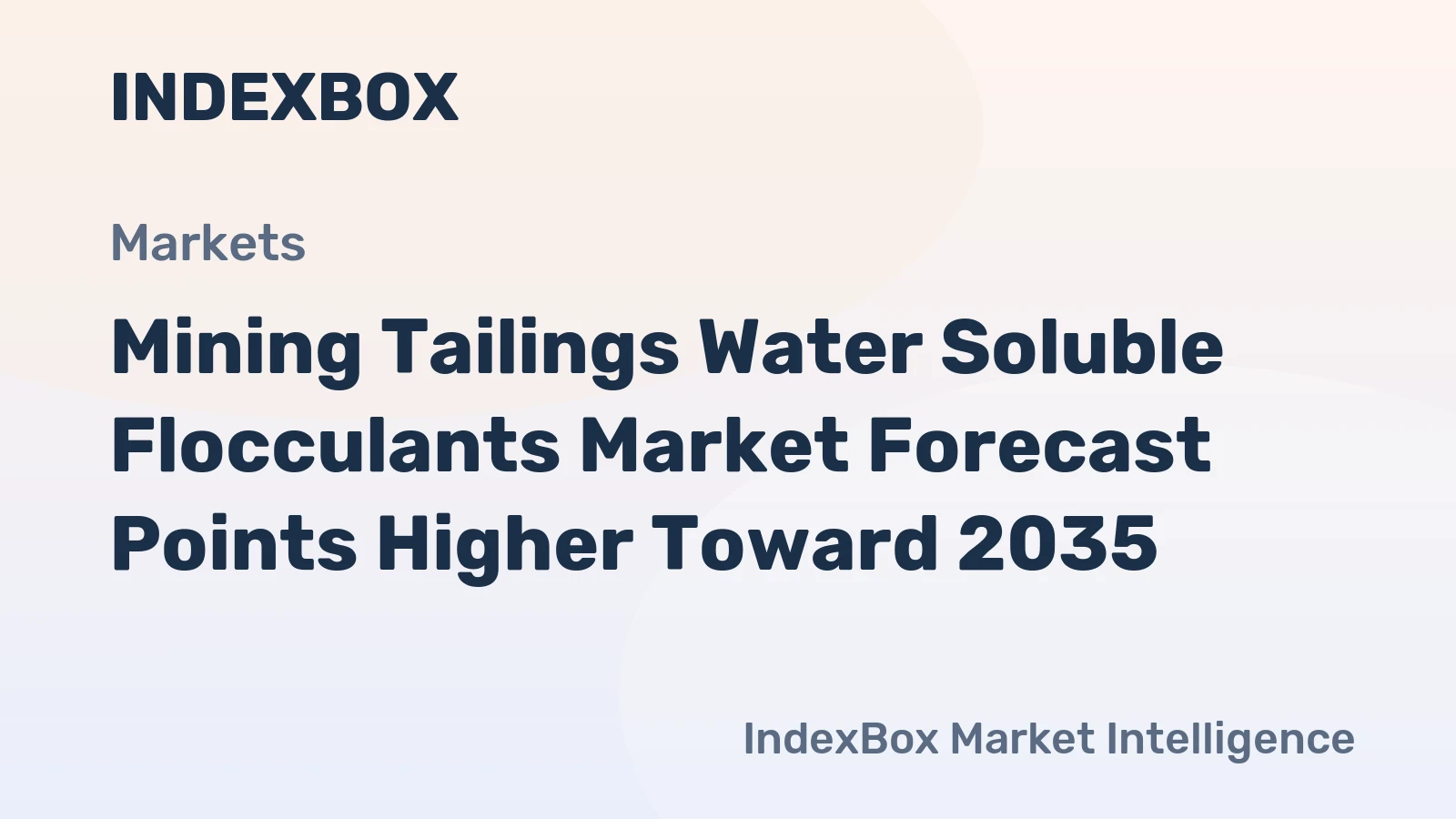 Mining Tailings Water Soluble Flocculants Market Forecast Points Higher Toward 2035, Driven by Stricter Tailings Management Rules