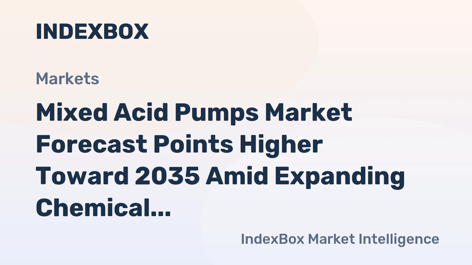 Mixed Acid Pumps Market Forecast Points Higher Toward 2035 Amid Expanding Chemical Processing and Corrosion-Resistant Technology Upgrades