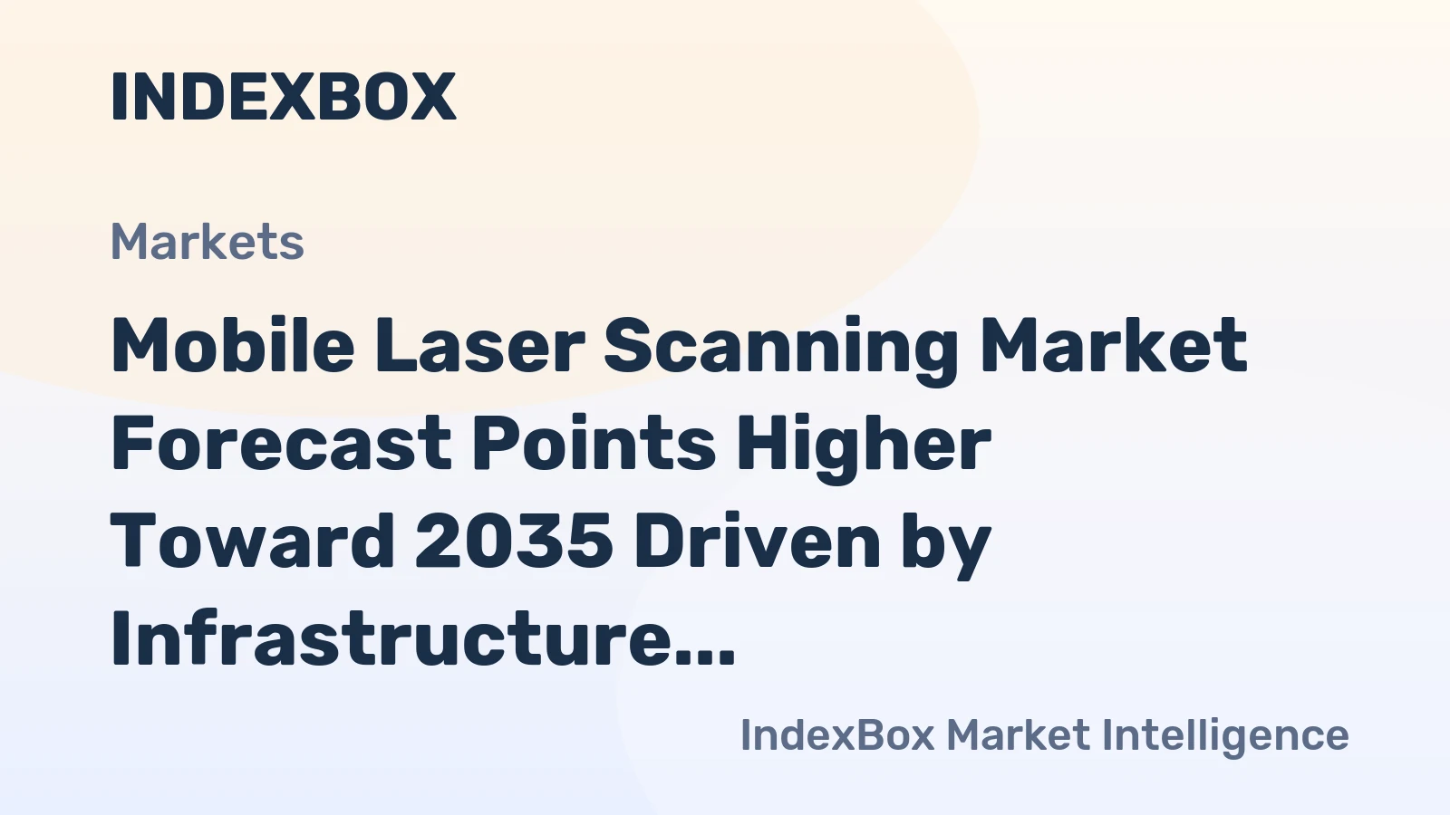 Mobile Laser Scanning Market Forecast Points Higher Toward 2035 Driven by Infrastructure Digitization and Autonomous Navigation