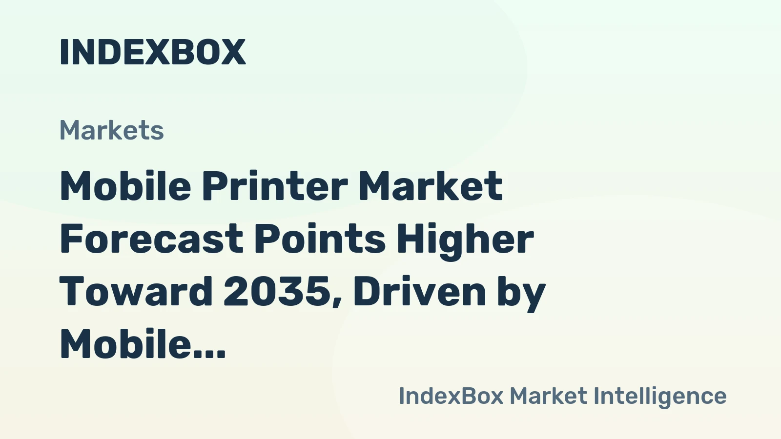 Mobile Printer Market Forecast Points Higher Toward 2035, Driven by Mobile Workforce Expansion