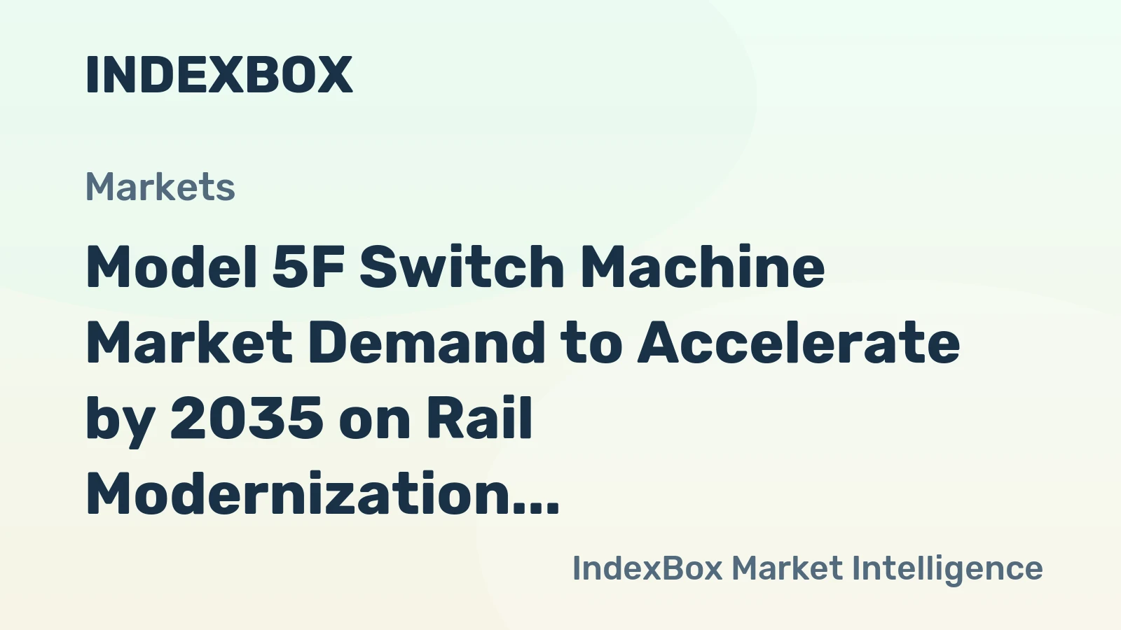 Model 5F Switch Machine Market Demand to Accelerate by 2035 on Rail Modernization and Replacement Cycles