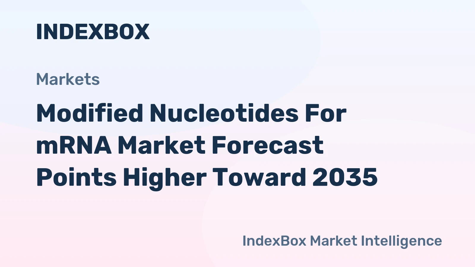 Modified Nucleotides for mRNA Market Forecast Points Higher Toward 2035, Driven by Therapeutic Pipeline Expansion