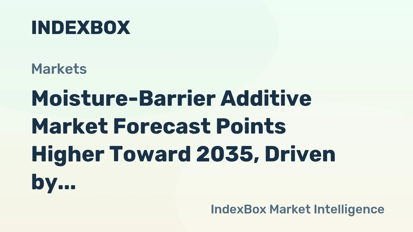 Moisture-Barrier Additive Market Forecast Points Higher Toward 2035, Driven by Mono-Material Packaging Shift