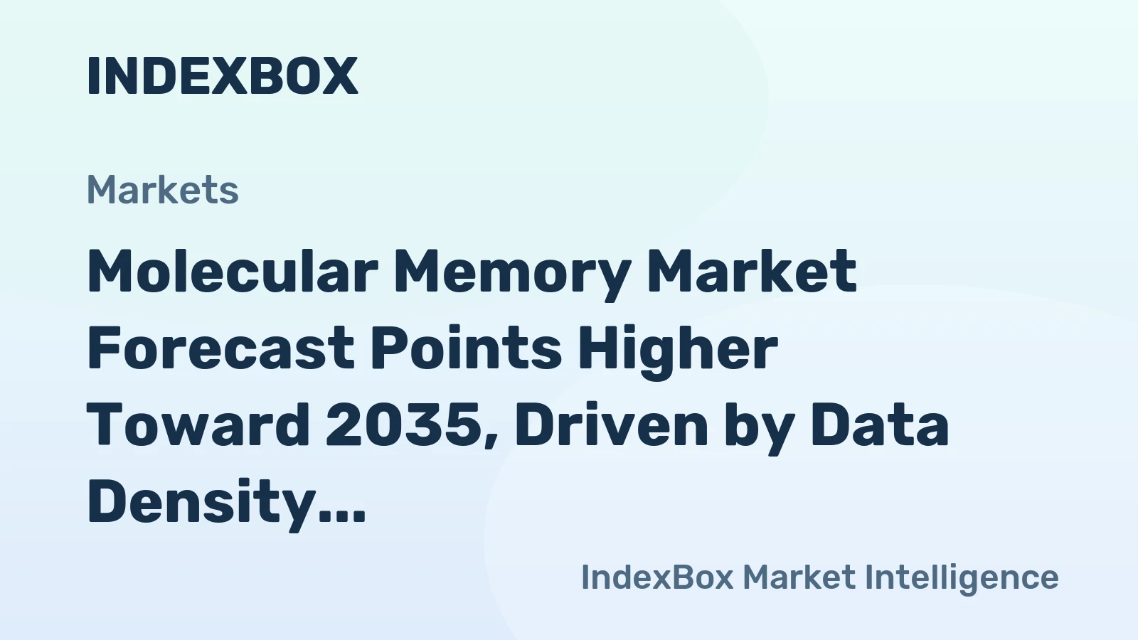 Molecular Memory Market Forecast Points Higher Toward 2035, Driven by Data Density Demands
