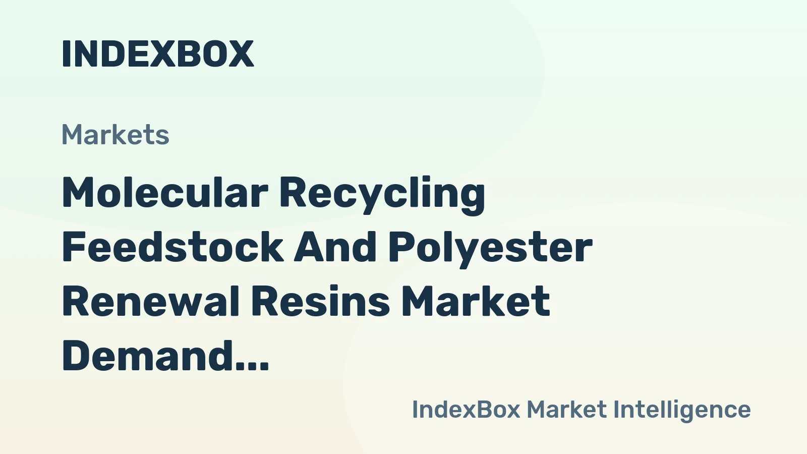 Molecular Recycling Feedstock and Polyester Renewal Resins Market Demand to Accelerate by 2035, Driven by Packaging Mandates