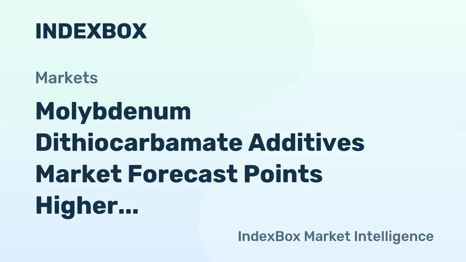 Molybdenum Dithiocarbamate Additives Market Forecast Points Higher Toward 2035 on Stricter Lubricant Performance Mandates