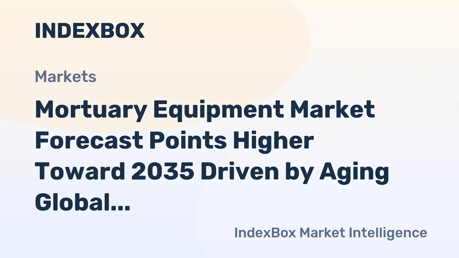 Mortuary Equipment Market Forecast Points Higher Toward 2035 Driven by Aging Global Population and Infrastructure Modernization