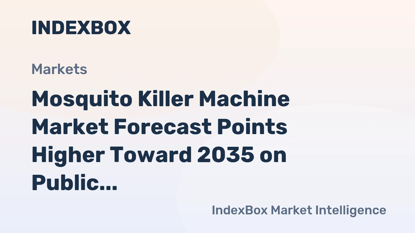 Mosquito Killer Machine Market Forecast Points Higher Toward 2035 on Public Health and Urbanization Trends