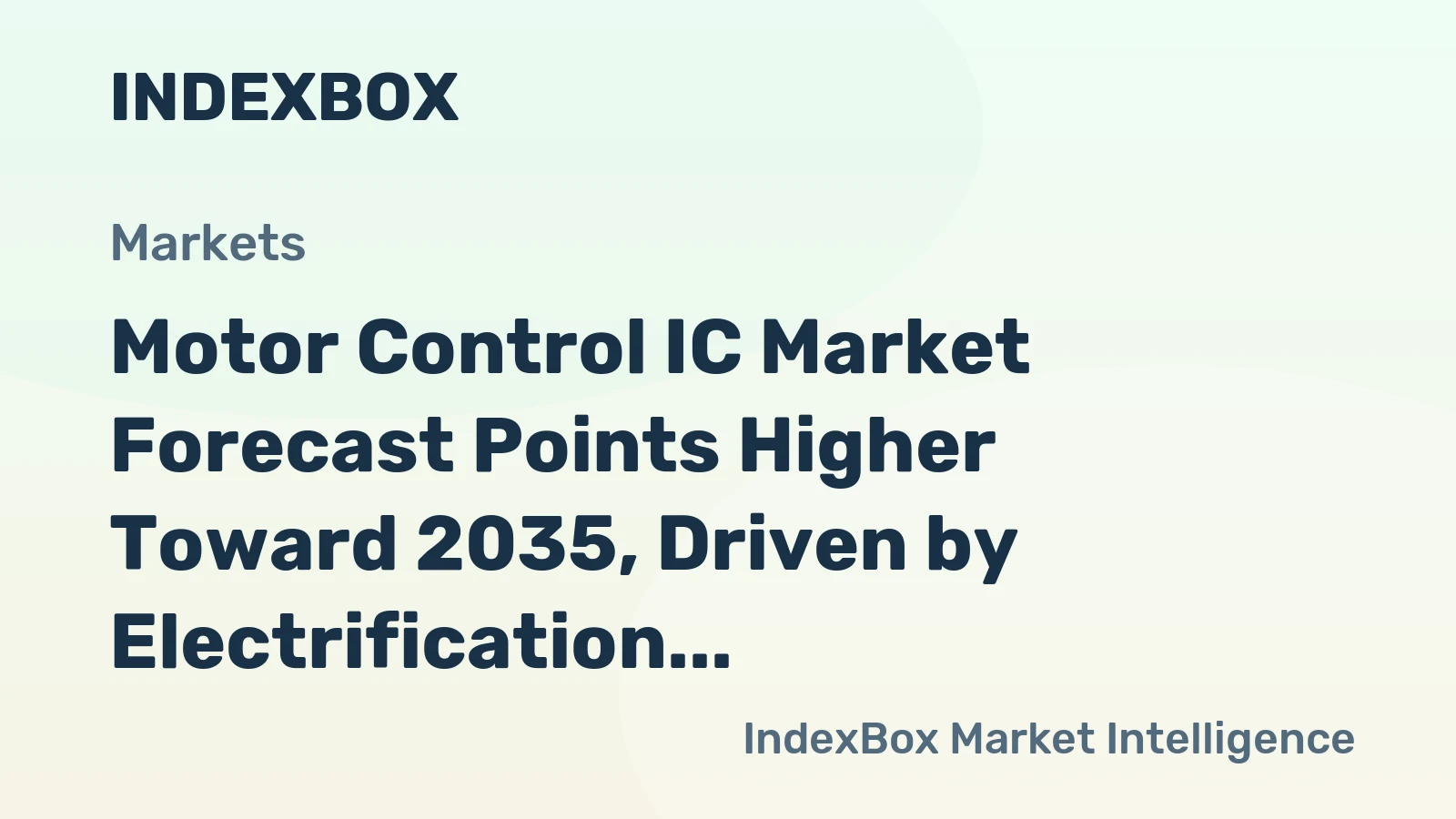 Motor Control IC Market Forecast Points Higher Toward 2035, Driven by Electrification