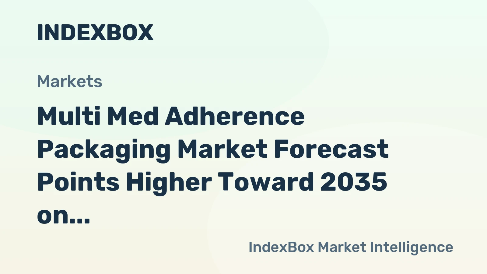 Multi Med Adherence Packaging Market Forecast Points Higher Toward 2035 on Aging Demographics and Value-Based Care