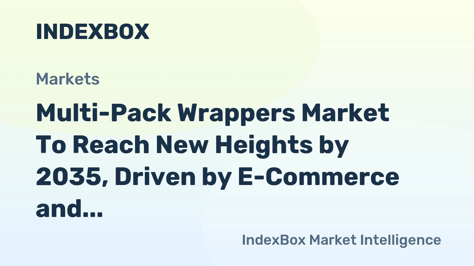 Multi-Pack Wrappers Market to Reach New Heights by 2035, Driven by E-Commerce and Sustainability Mandates