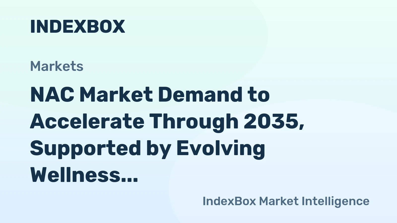 NAC Market Demand to Accelerate Through 2035, Supported by Evolving Wellness Routines