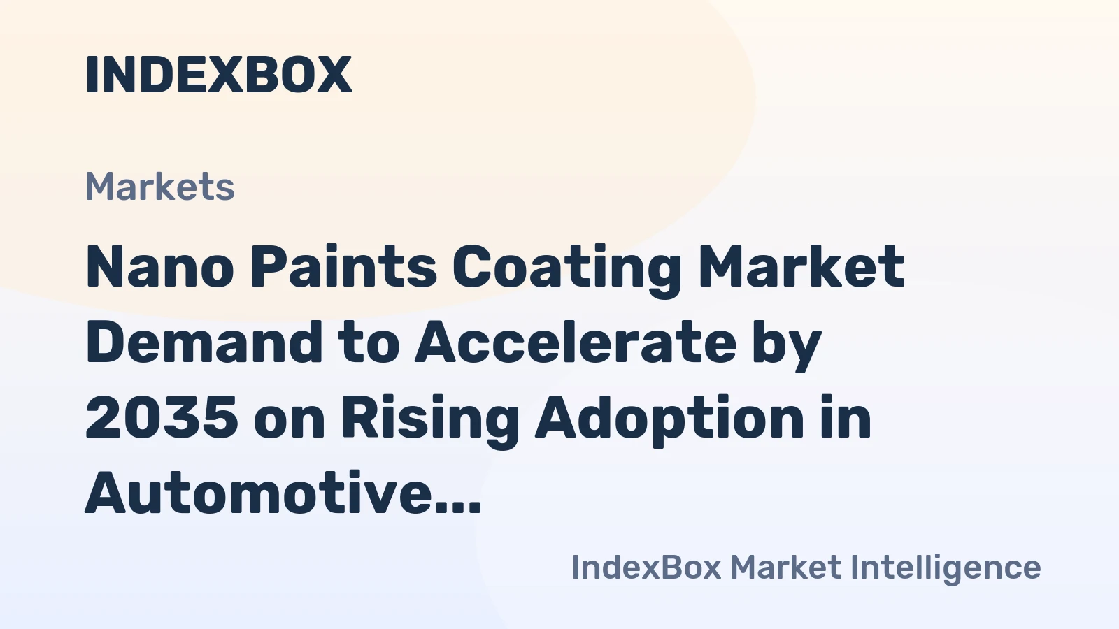 Nano Paints Coating Market Demand to Accelerate by 2035 on Rising Adoption in Automotive and Aerospace Sectors