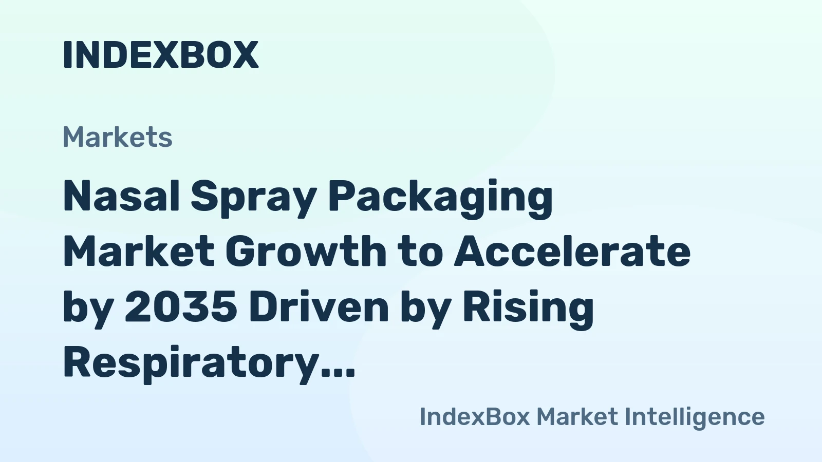 Nasal Spray Packaging Market Growth to Accelerate by 2035 Driven by Rising Respiratory Disease Prevalence and Self-Medication Trends