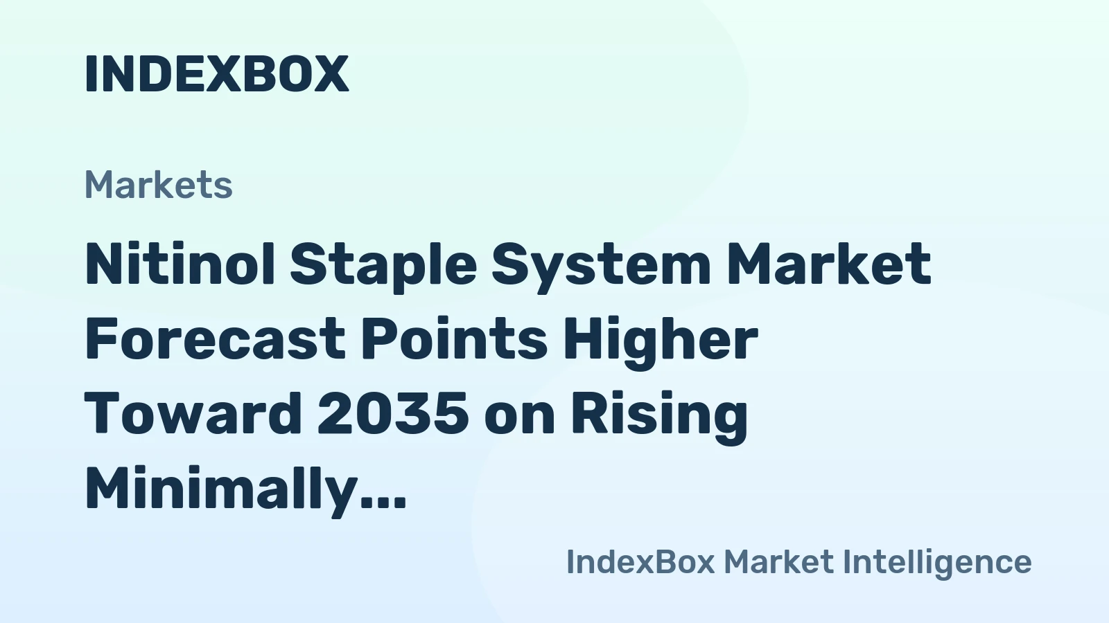 Nitinol Staple System Market Forecast Points Higher Toward 2035 on Rising Minimally Invasive Surgery Volumes