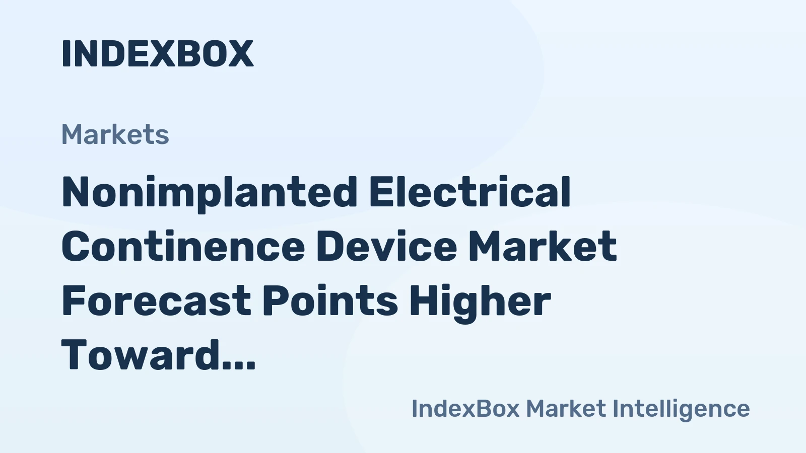 Nonimplanted Electrical Continence Device Market Forecast Points Higher Toward 2035, Driven by Aging Population and Non-Invasive Therapy Demand