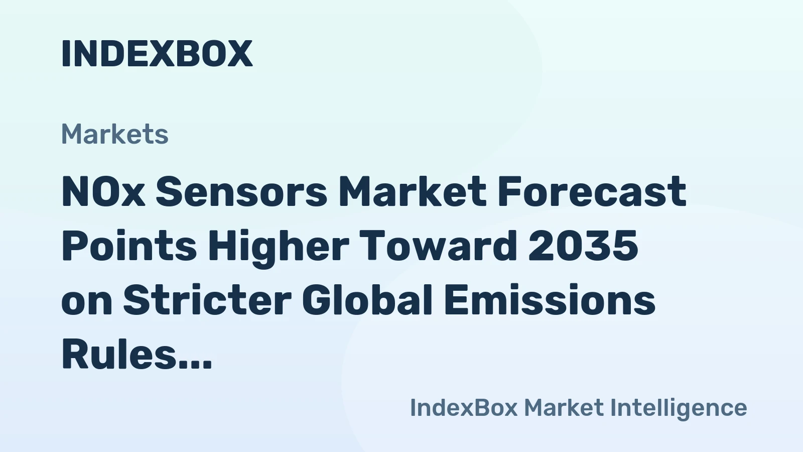 NOx Sensors Market Forecast Points Higher Toward 2035 on Stricter Global Emissions Rules