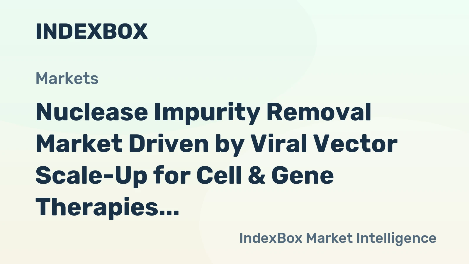 Nuclease Impurity Removal Market Driven by Viral Vector Scale-Up for Cell & Gene Therapies to 2035