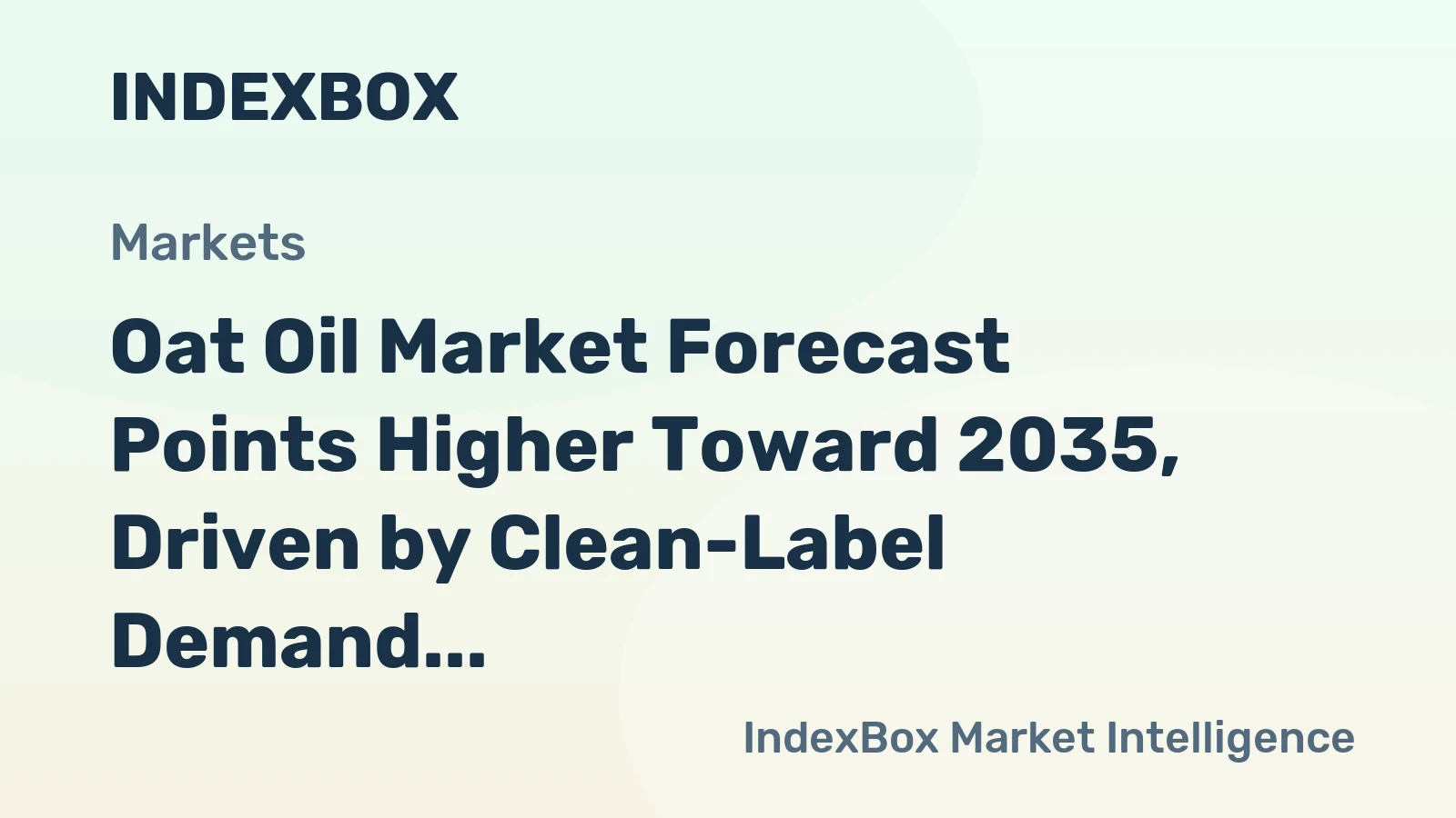 Oat Oil Market Forecast Points Higher Toward 2035, Driven by Clean-Label Demand and Cosmetic Innovation