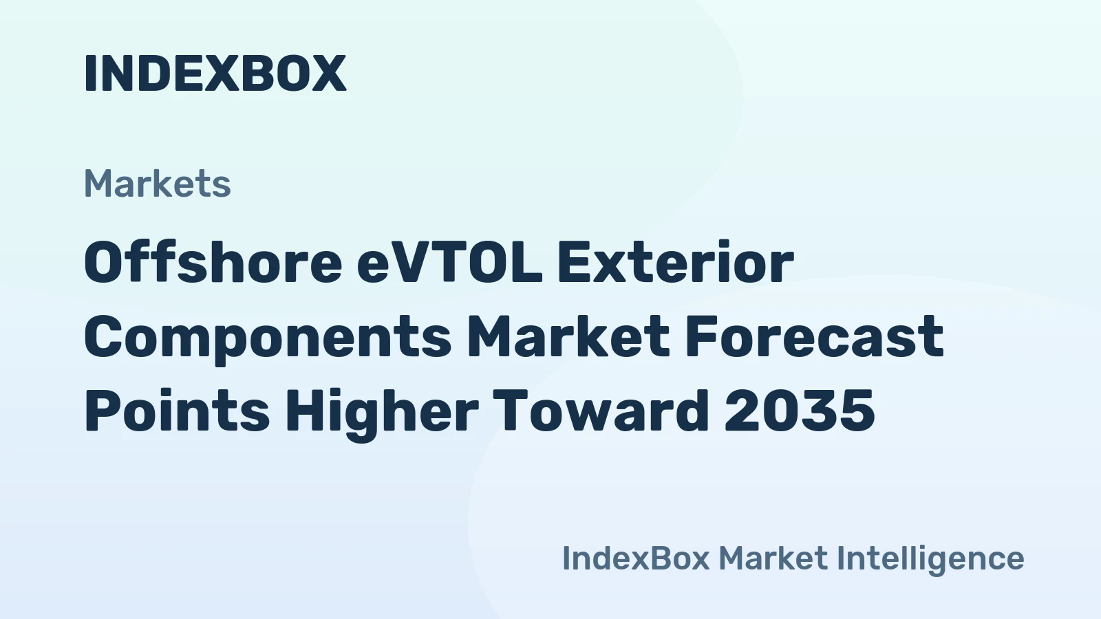 Offshore eVTOL Exterior Components Market Forecast Points Higher Toward 2035, Driven by Offshore Wind and Maritime Logistics Expansion