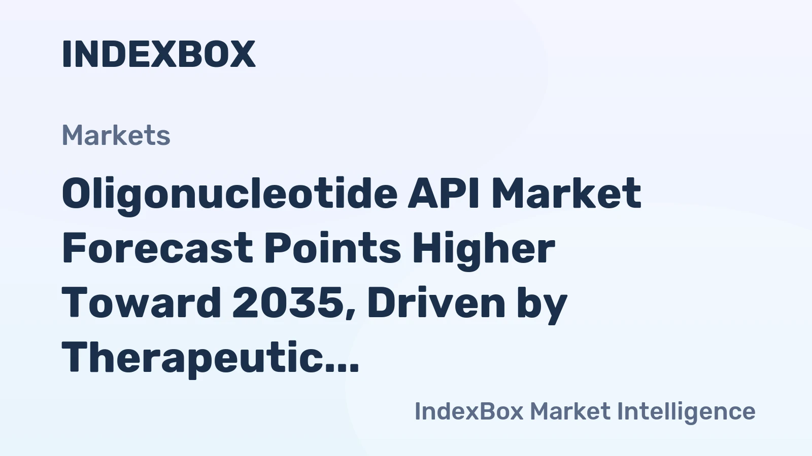 Oligonucleotide API Market Forecast Points Higher Toward 2035, Driven by Therapeutic Pipeline Expansion