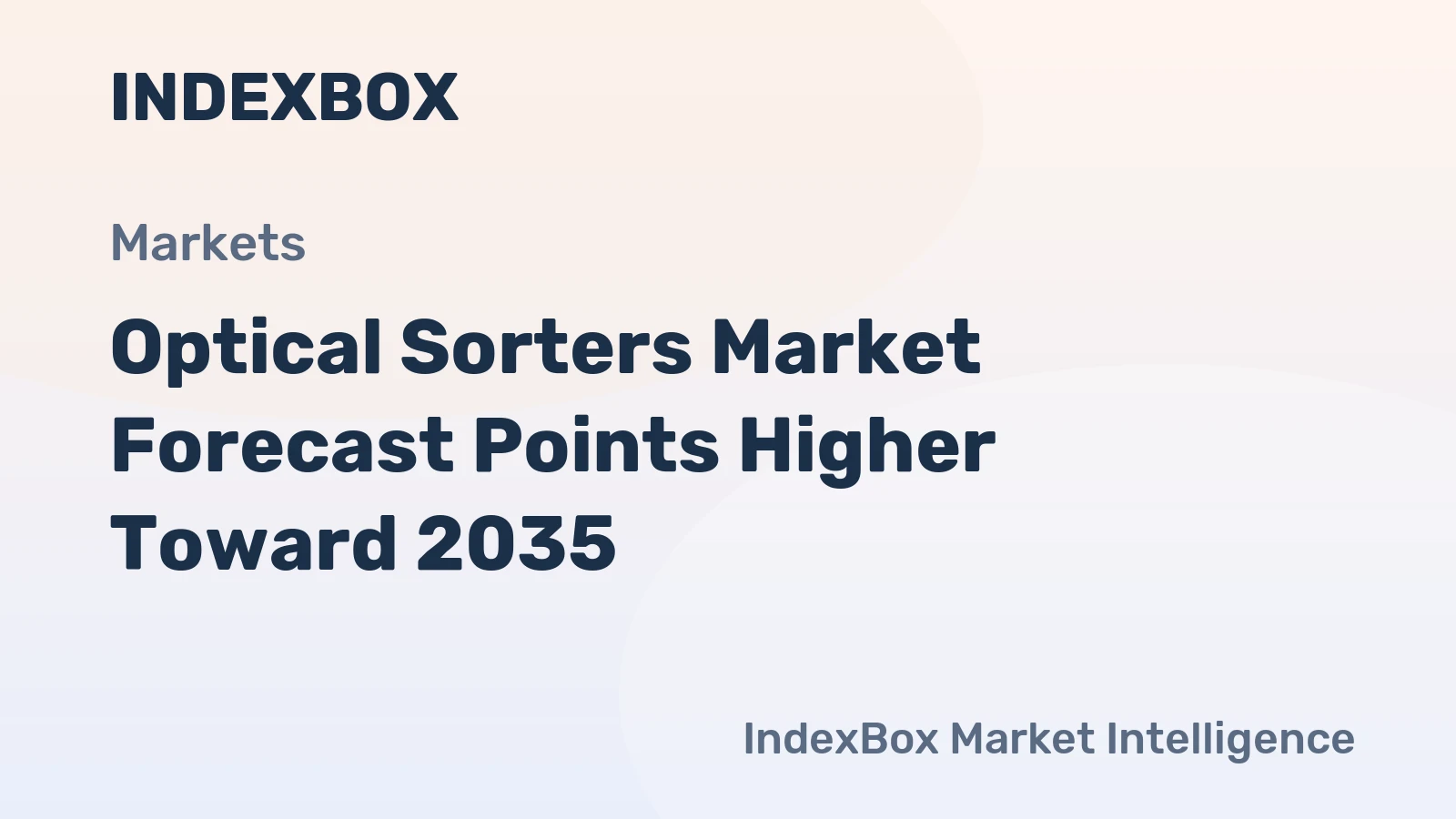 Optical Sorters Market Forecast Points Higher Toward 2035, Driven by AI-Enhanced Sorting and Global Recycling Mandates