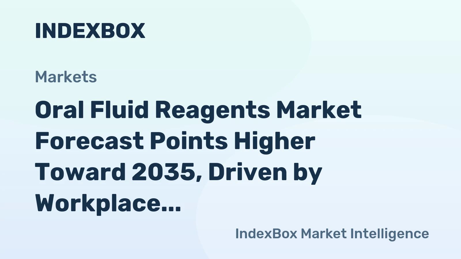 Oral Fluid Reagents Market Forecast Points Higher Toward 2035, Driven by Workplace Drug Testing Expansion