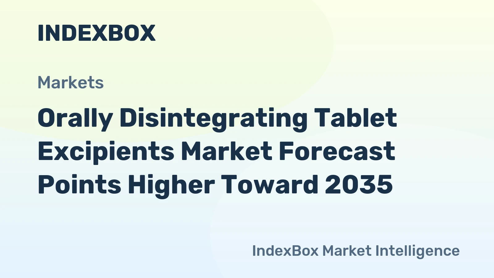 Orally Disintegrating Tablet Excipients Market Forecast Points Higher Toward 2035, Driven by Patient-Centric Formulation Demand