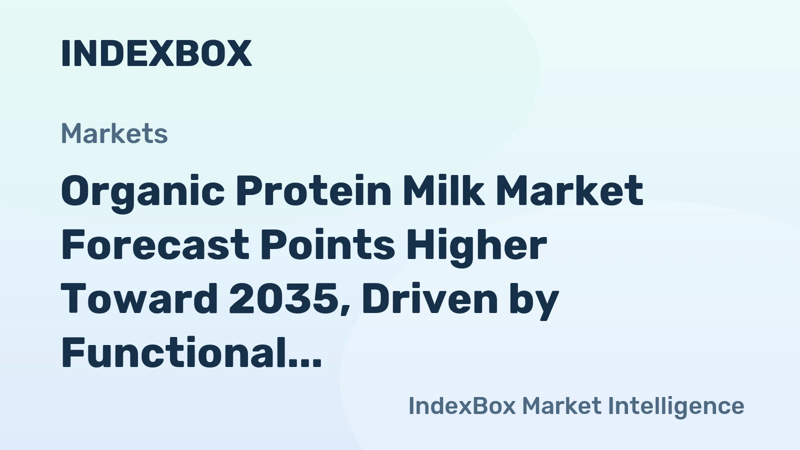 Organic Protein Milk Market Forecast Points Higher Toward 2035, Driven by Functional Nutrition Mainstreaming