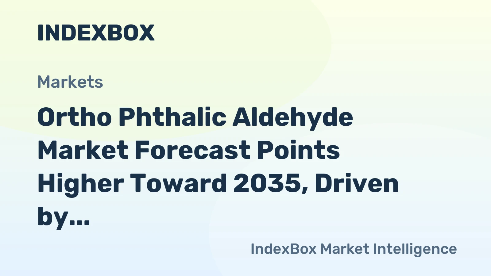 Ortho Phthalic Aldehyde Market Forecast Points Higher Toward 2035, Driven by Healthcare Disinfection Needs