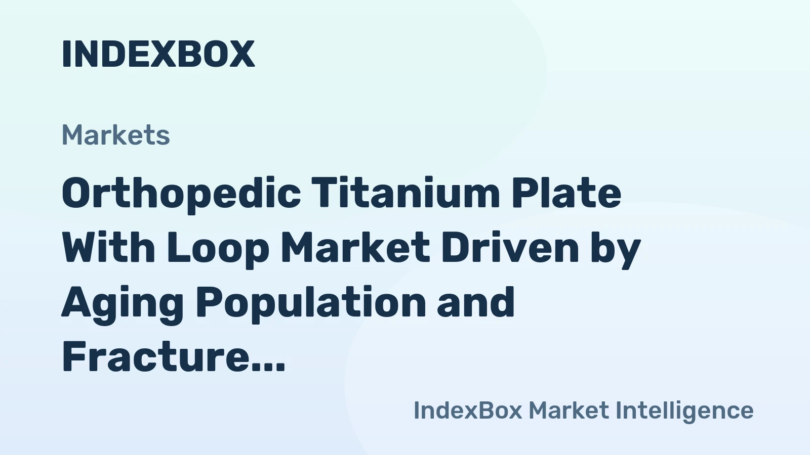 Orthopedic Titanium Plate With Loop Market Driven by Aging Population and Fracture Incidence to 2035
