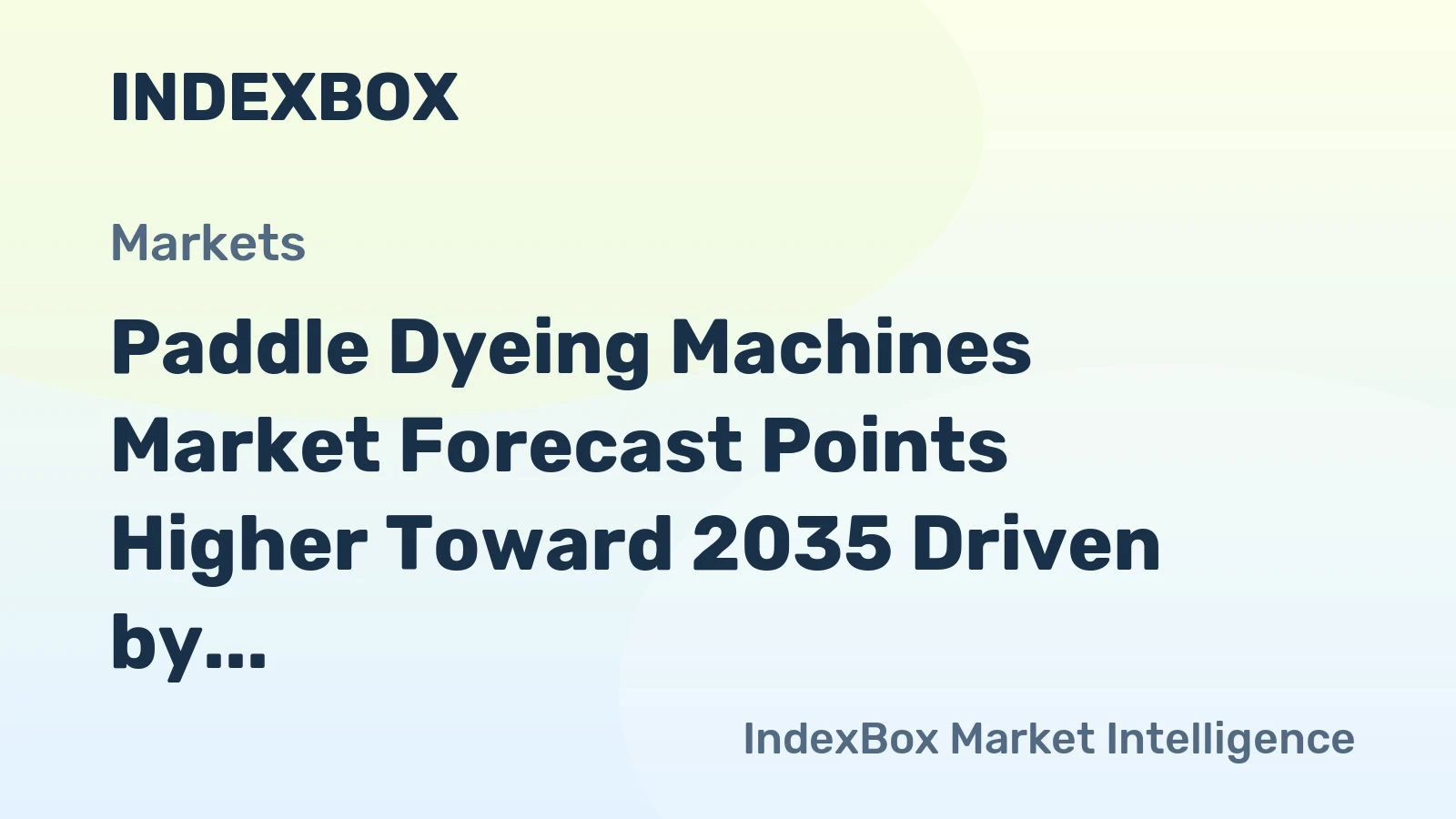 Paddle Dyeing Machines Market Forecast Points Higher Toward 2035 Driven by Sustainability Mandates