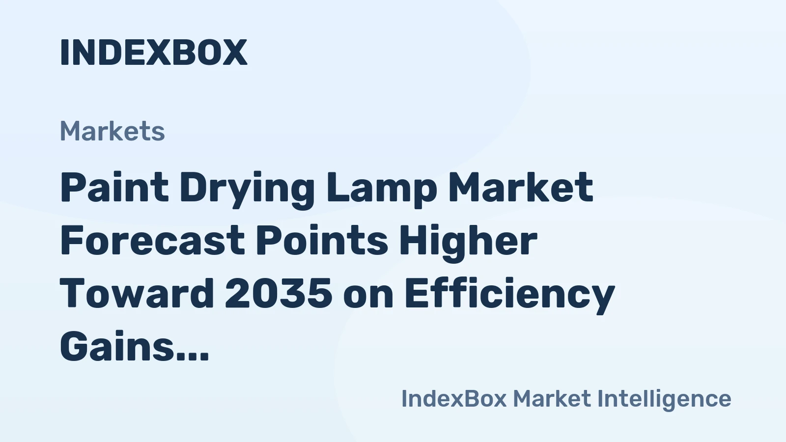 Paint Drying Lamp Market Forecast Points Higher Toward 2035 on Efficiency Gains