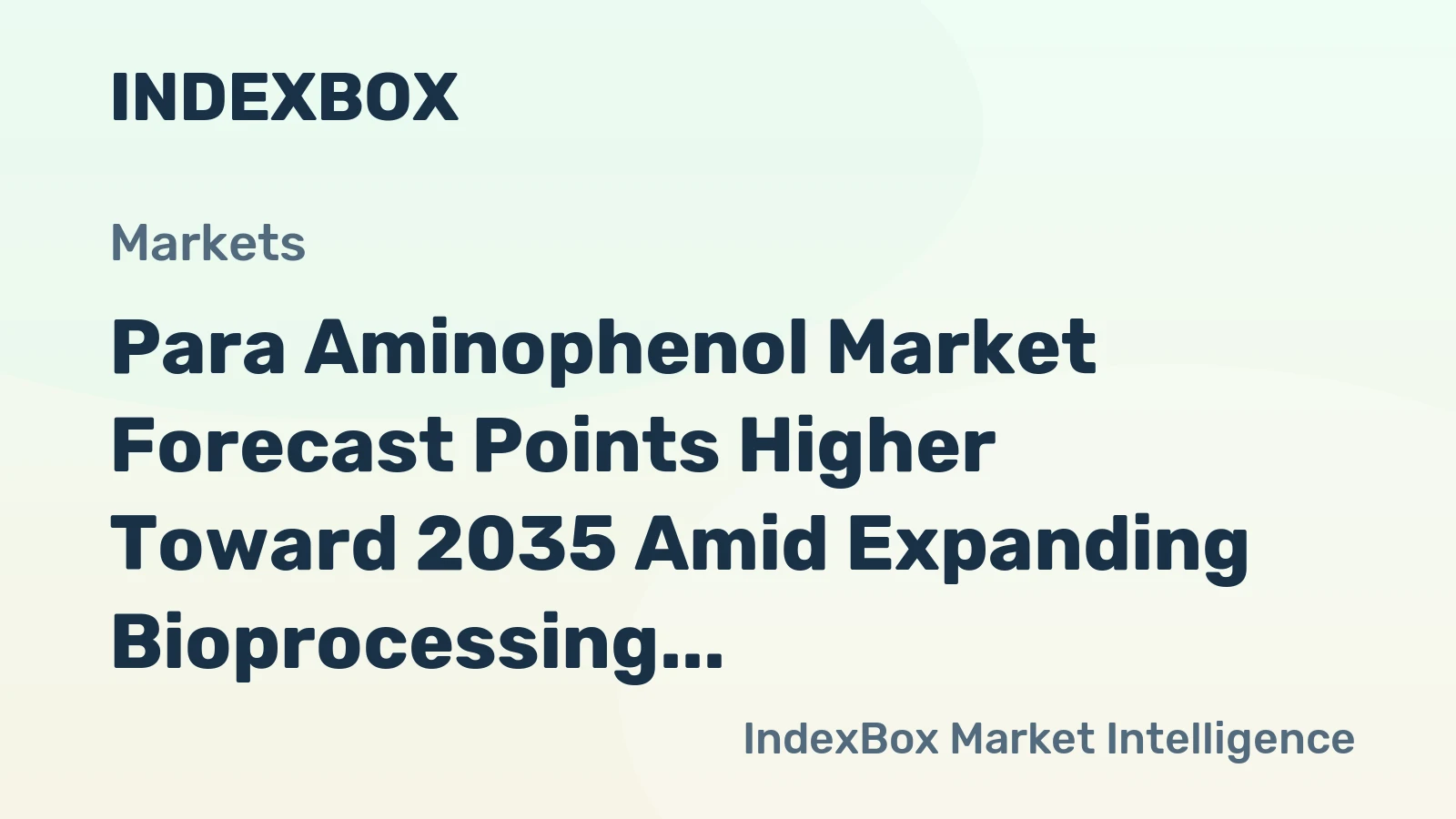 Para Aminophenol Market Forecast Points Higher Toward 2035 Amid Expanding Bioprocessing Demand