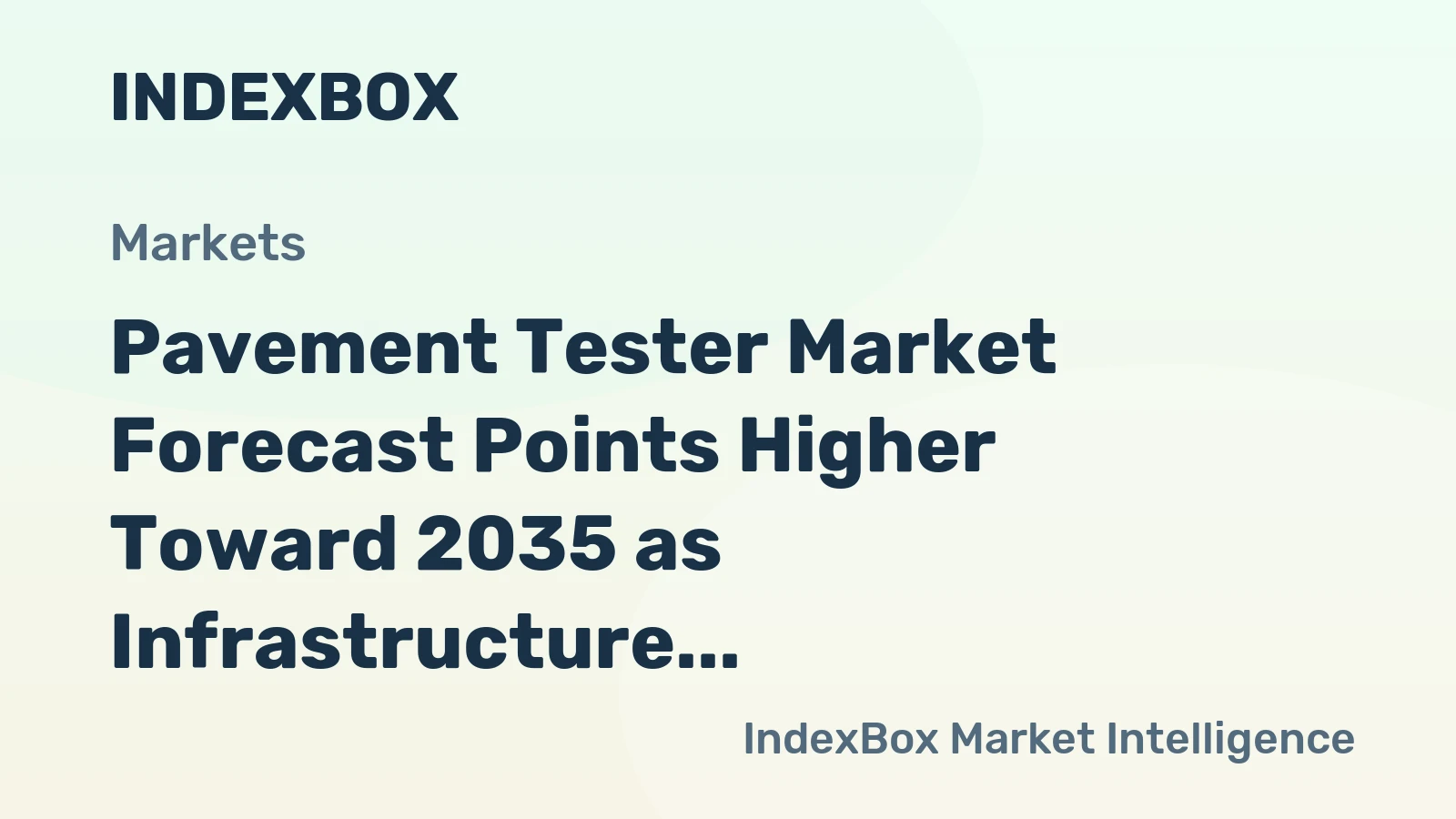 Pavement Tester Market Forecast Points Higher Toward 2035 as Infrastructure Quality Mandates Drive Demand