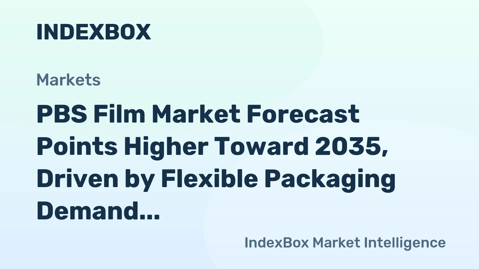 PBS Film Market Forecast Points Higher Toward 2035, Driven by Flexible Packaging Demand