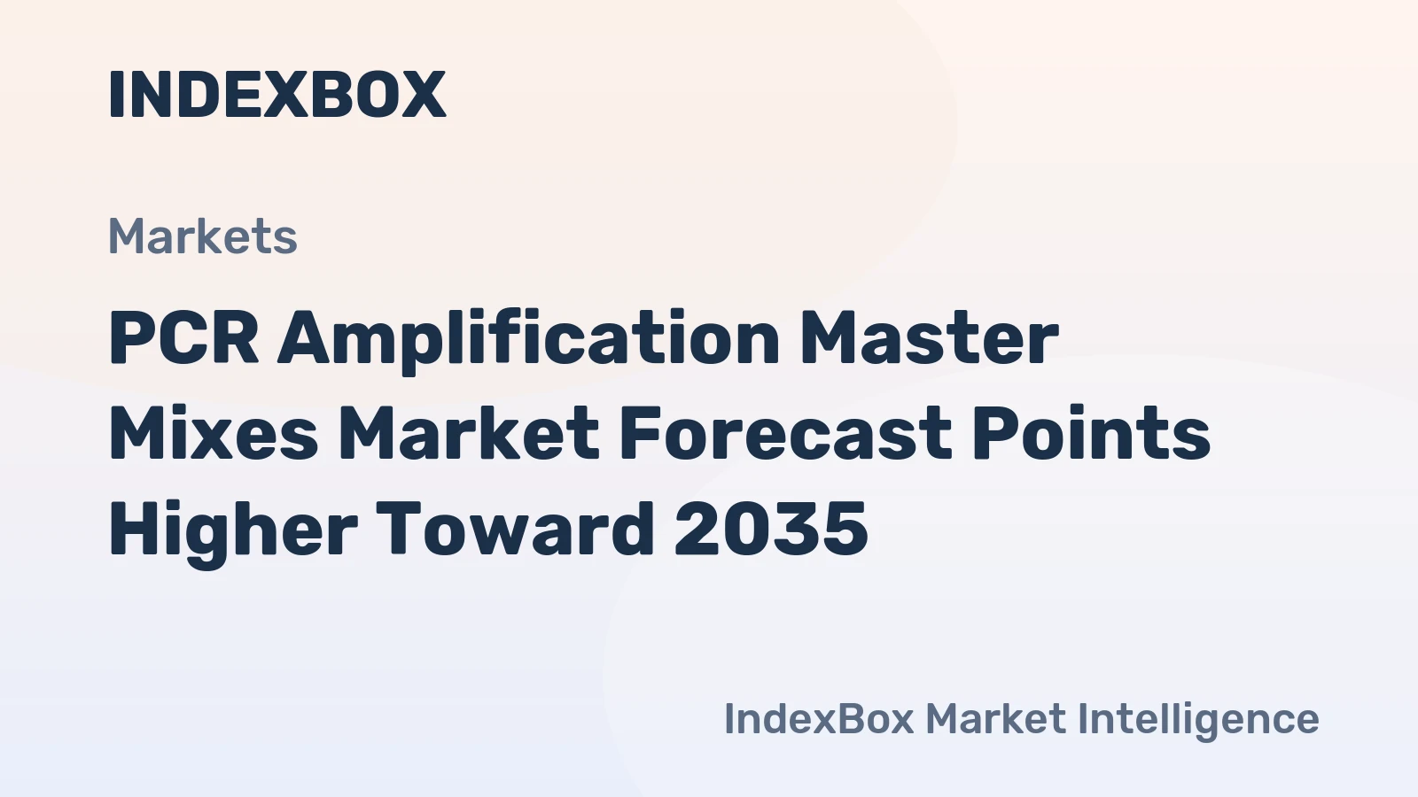 PCR Amplification Master Mixes Market Forecast Points Higher Toward 2035, Driven by Expanding Molecular Diagnostics and Biopharma QC Demands
