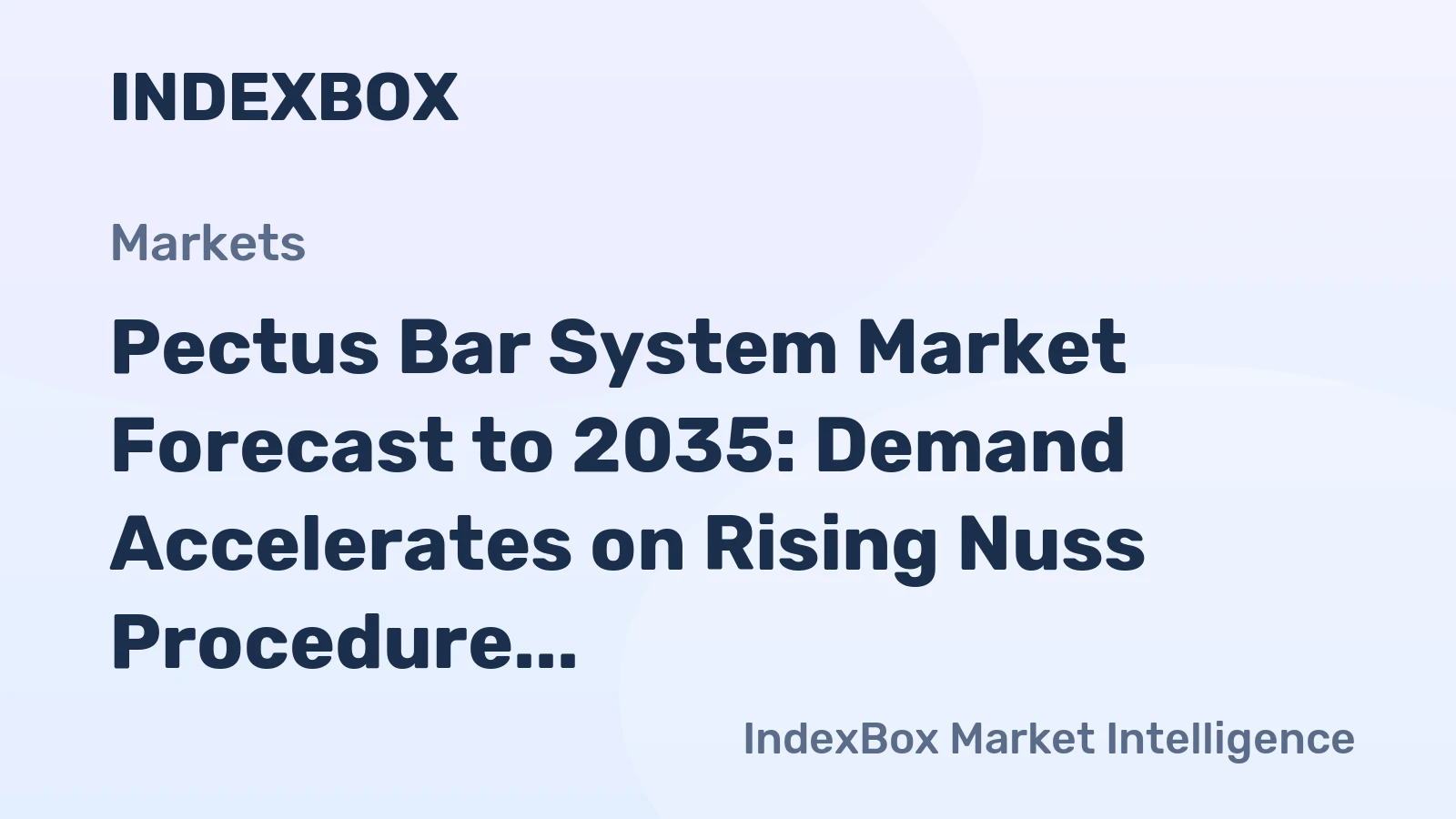 Pectus Bar System Market Forecast to 2035: Demand Accelerates on Rising Nuss Procedure Volumes and Titanium Adoption