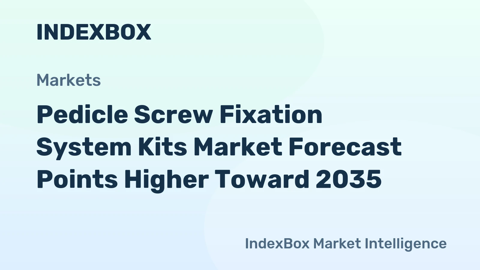 Pedicle Screw Fixation System Kits Market Forecast Points Higher Toward 2035, Driven by Aging Demographics and Minimally Invasive Surgery Adoption