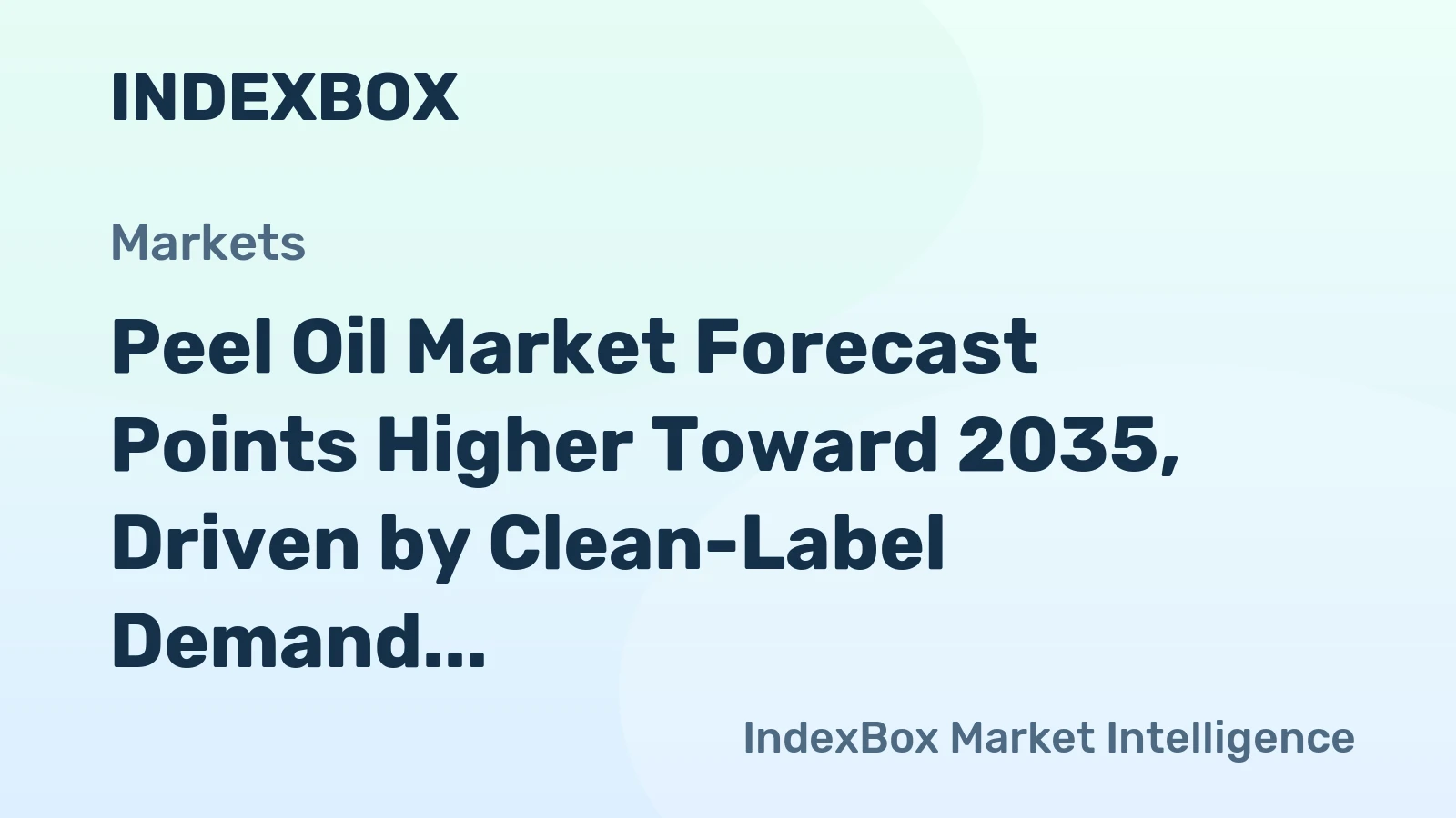 Peel Oil Market Forecast Points Higher Toward 2035, Driven by Clean-Label Demand and Premiumization