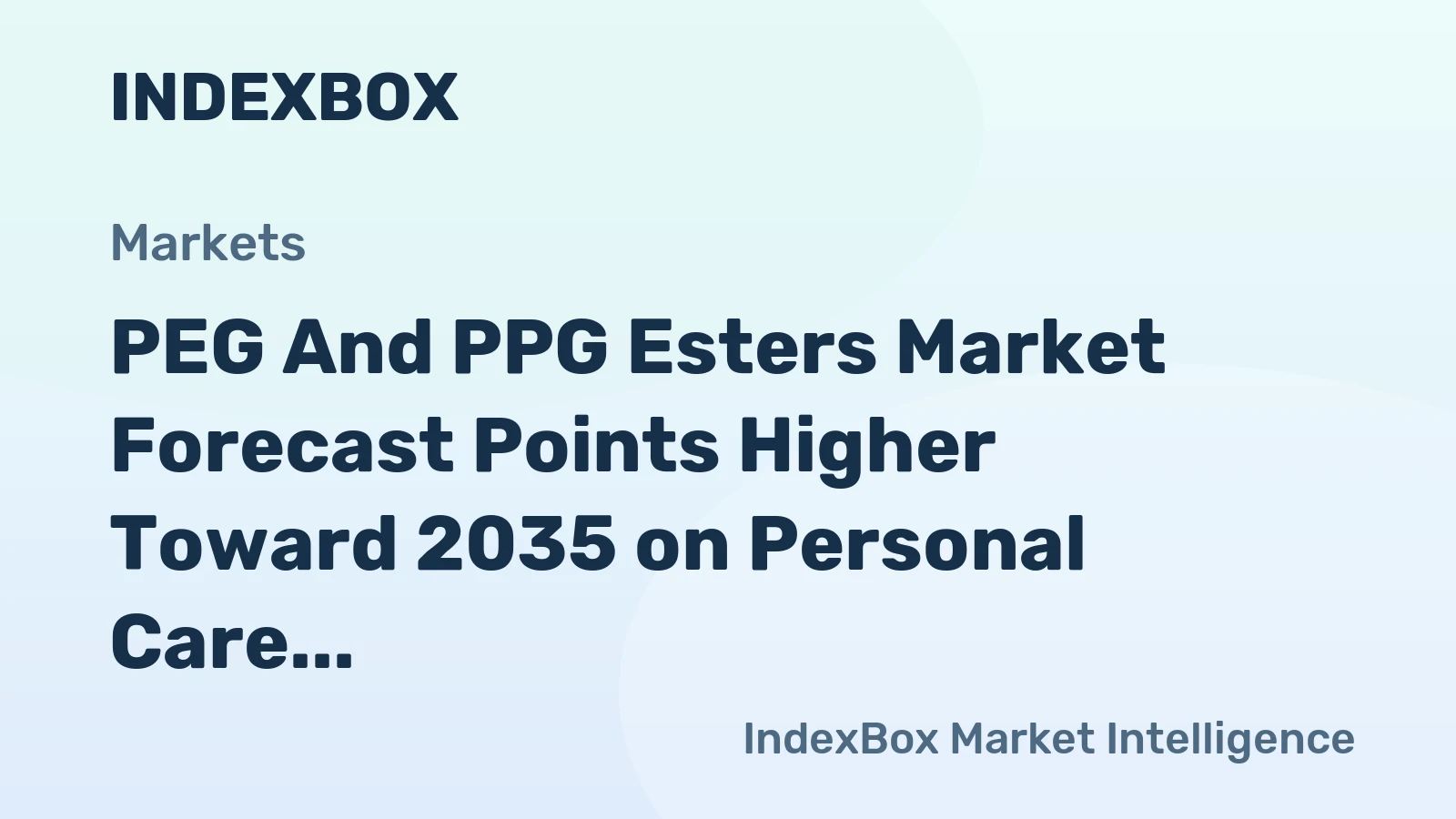 PEG and PPG Esters Market Forecast Points Higher Toward 2035 on Personal Care Demand